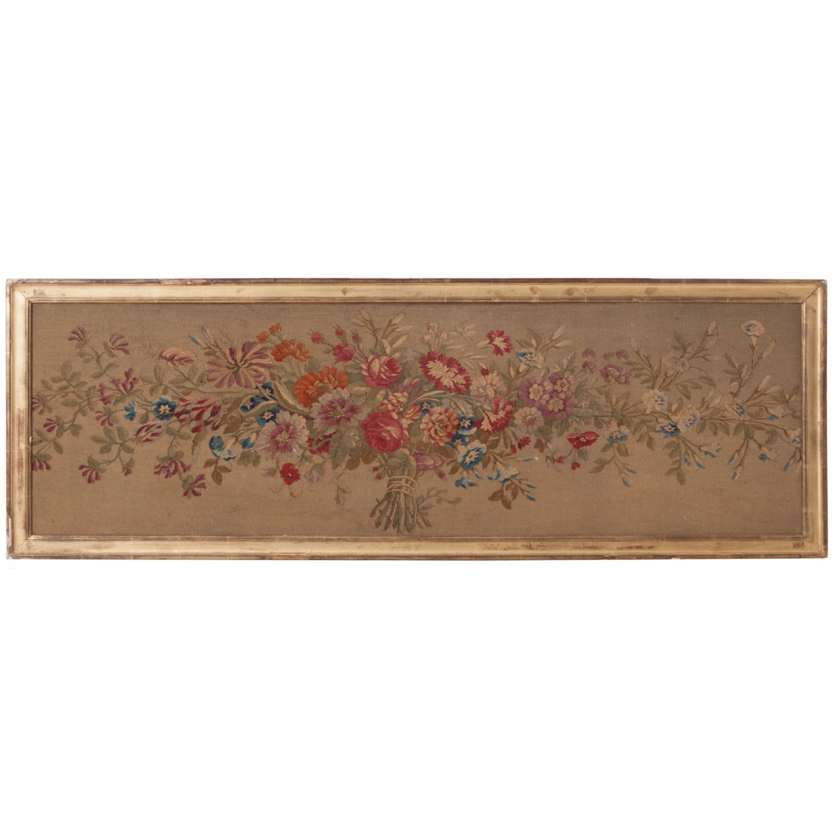 Framed 19th Century Floral Tapestry - Fireside Antiques